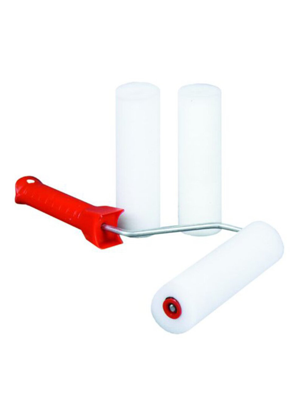 Валик малярный с ручкой и двумя шубками, поролон, 180 мм, с бюгелем, универсальный, для покраски стен и потолков