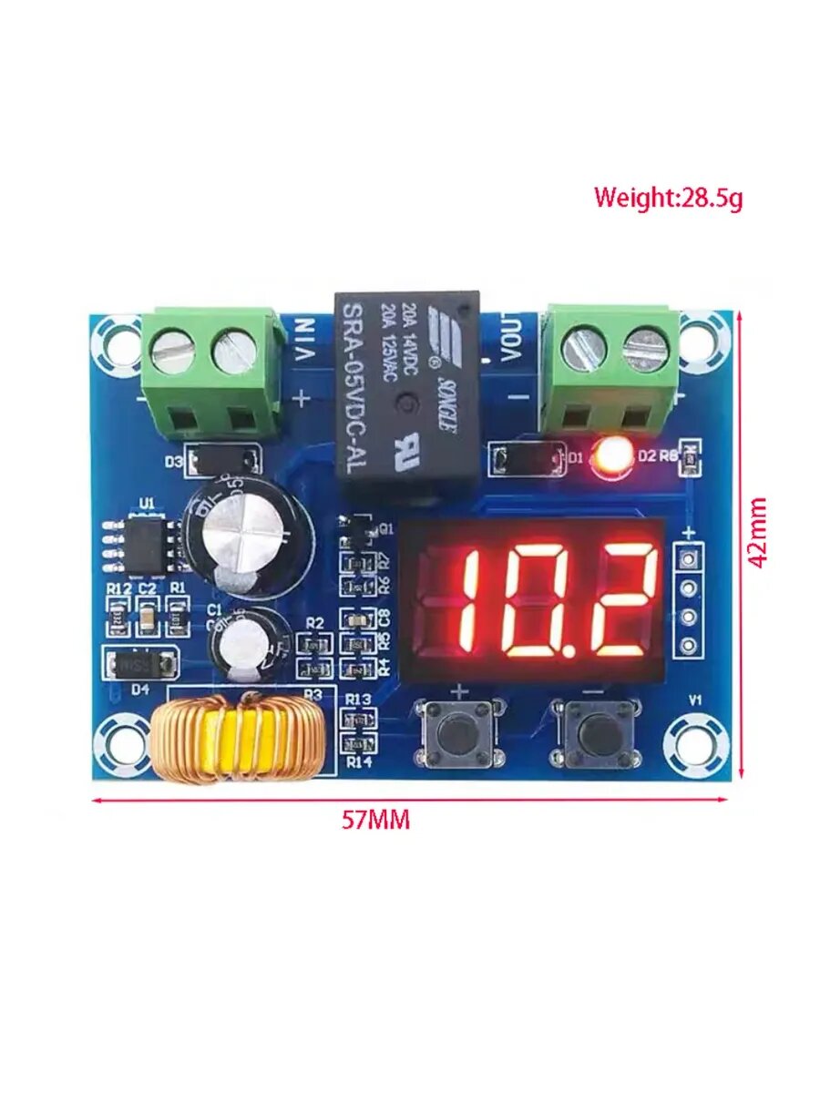 Модуль контроля заряда аккумуляторов XH-M609 12-36В