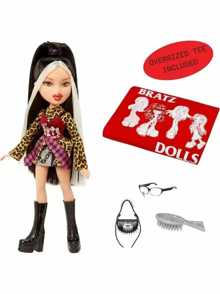 Кукла Братц "Stylin' Jade", с футболкой, темно-бежевая, 22x6,5x30,5см