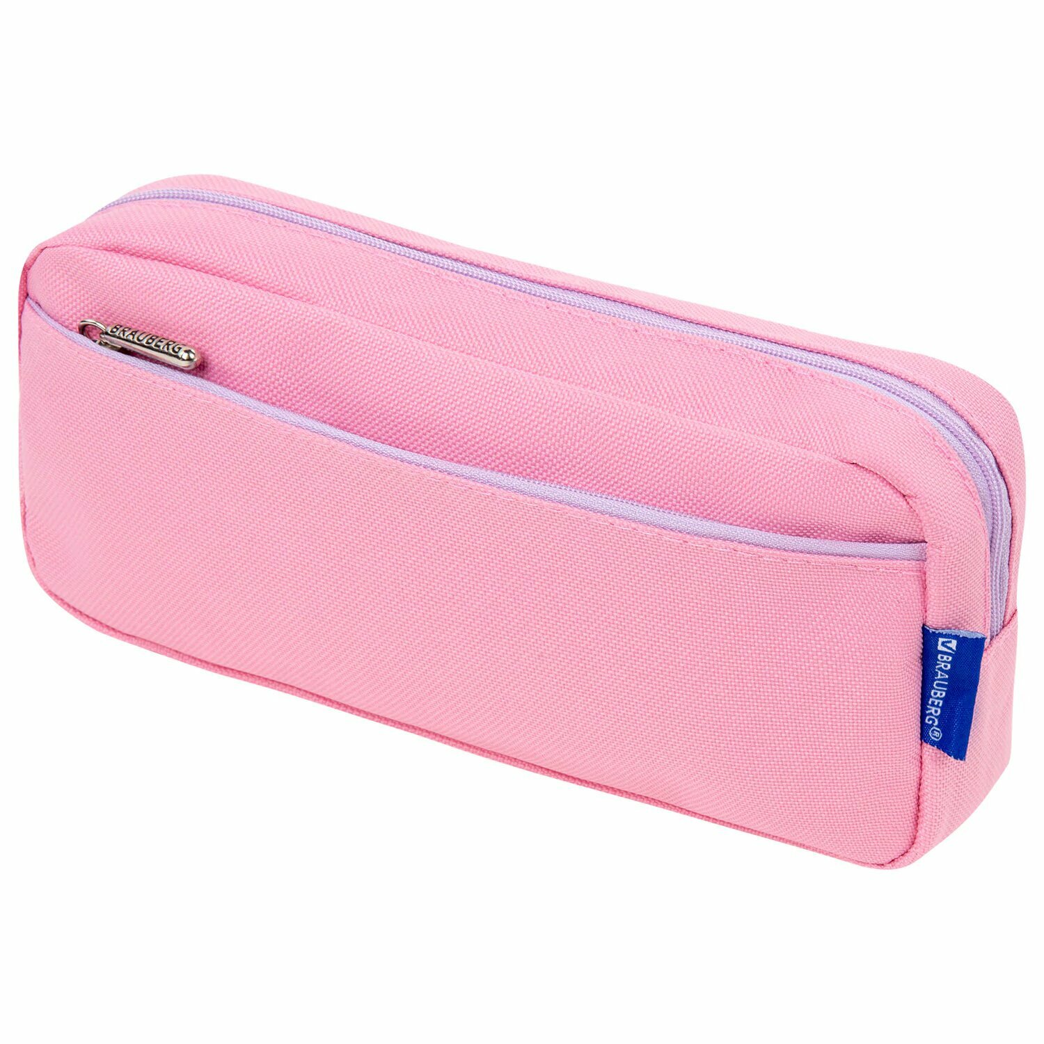 Пенал мягкий BRAUBERG PASTEL, 2 отделения, розовый, 219,55 см, 272276, 2шт.