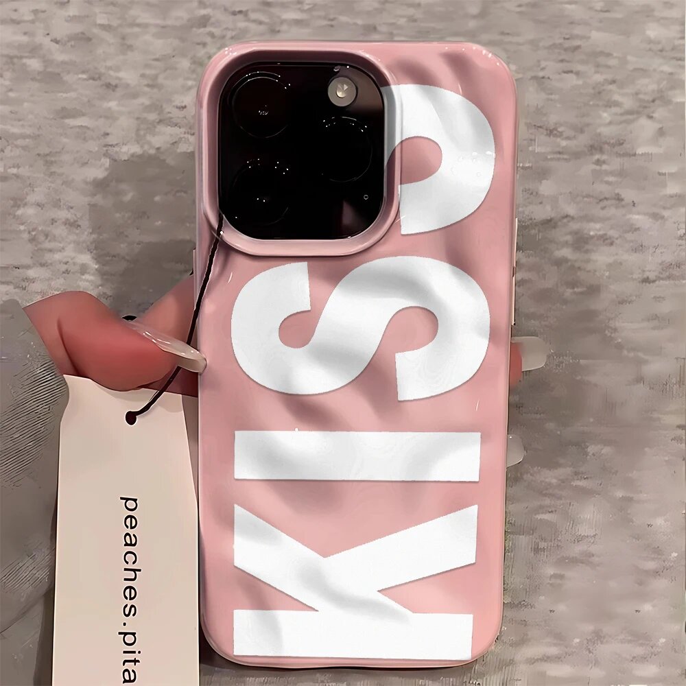 Чехол Kiss Word для iPhone 11 12 Pro 13 14 Plus 15 16 17 Pro Max мягкий противоударный чехол для телефона Iphone 15 16 Pro Cover