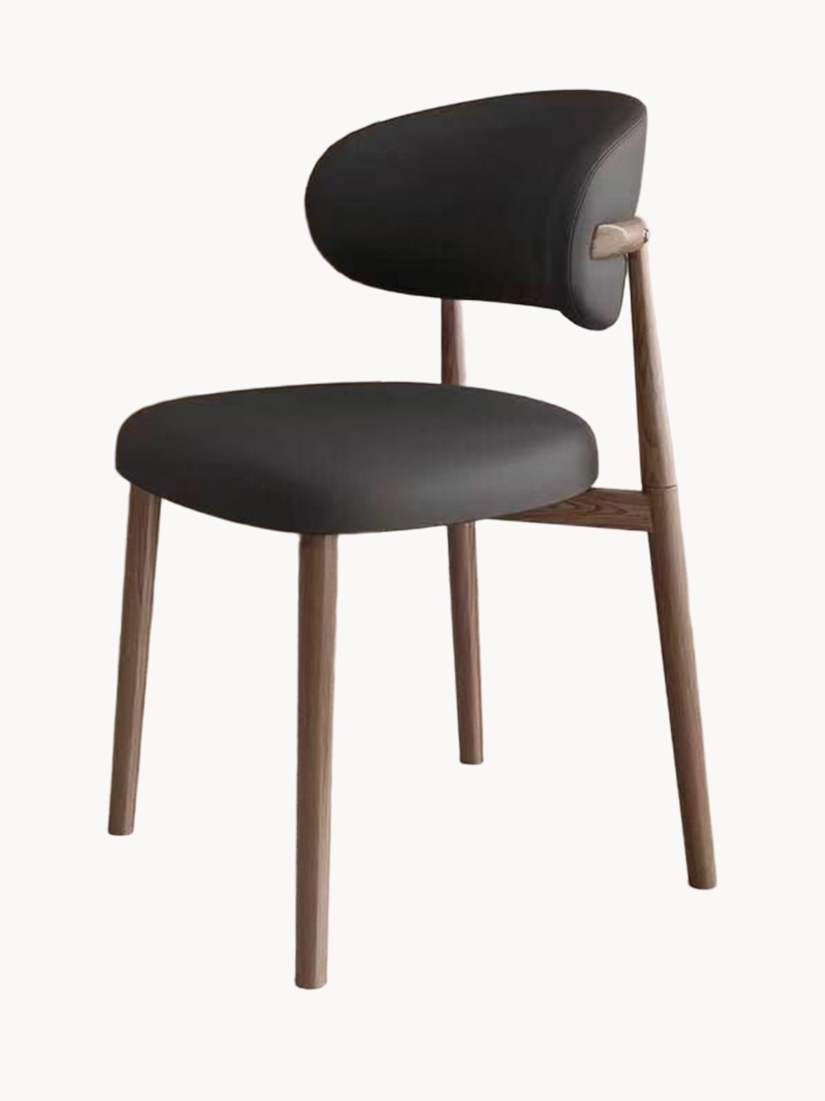 Табурет для домашнего обеденного стола со спинкой, простой изогнутый туалетный столик из итальянского кованого железа, 54*48*81 см