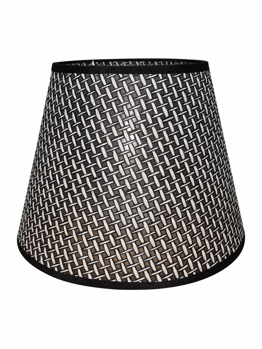 Абажур, CC-30, Абажур для настольной лампы, Ротанг, Размер - 250х160х190мм, Цвет - Черный, E27
