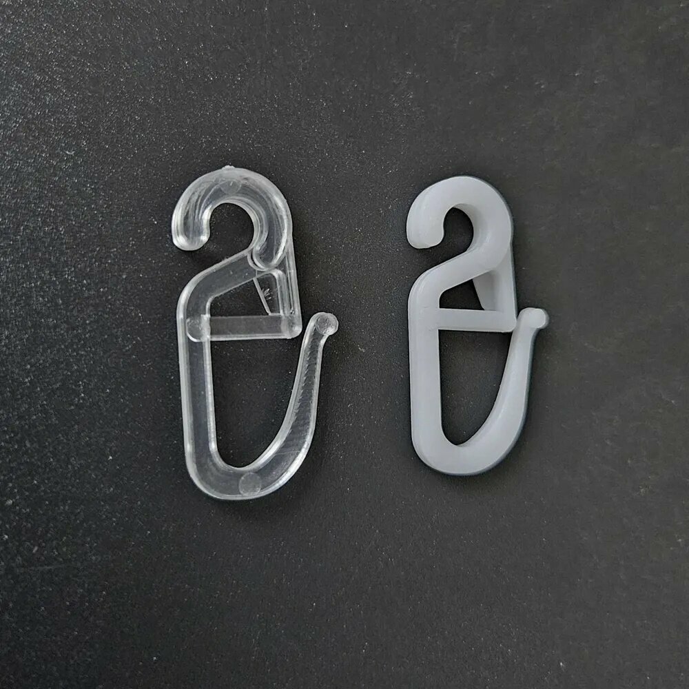 Крючки для штор, занавесок тюля гардины, потолочного карниза шины, аксессуары на окна в дом, комнату кухню гостиную, с роликом пластиковые, роликовые с замком комплект, набор 25 шт