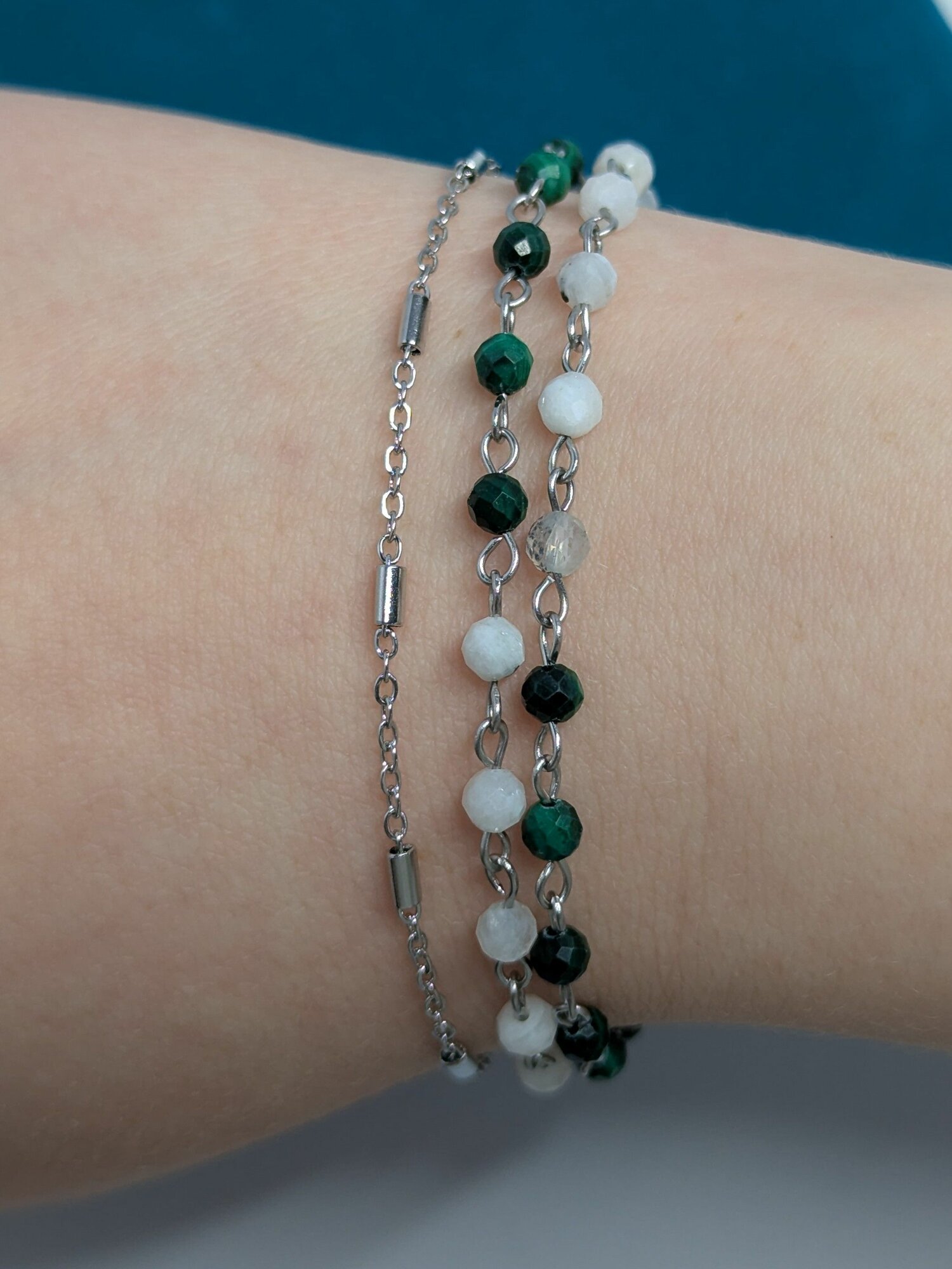 Браслет, лунный камень