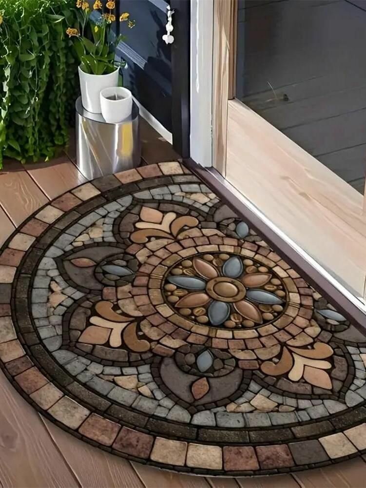 Полукруглый напольный коврик