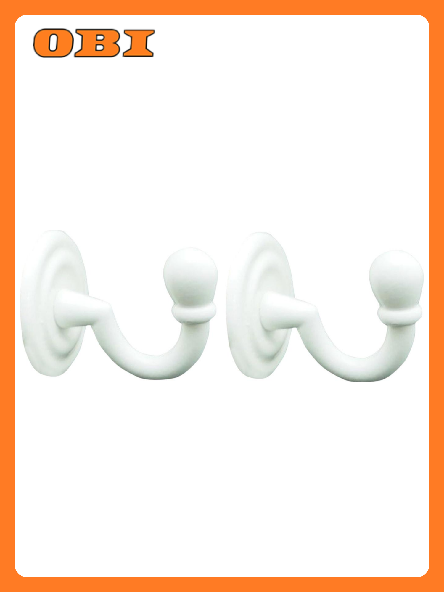 Крючки для штор HOME ACCESSORY металл белый 105 мм 2 шт