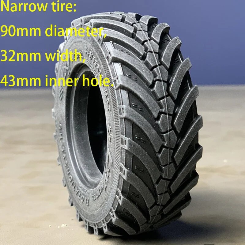 Гравийные шины для Tamiya RC Truck 1/14 Серый, 1pcs A narrow tire