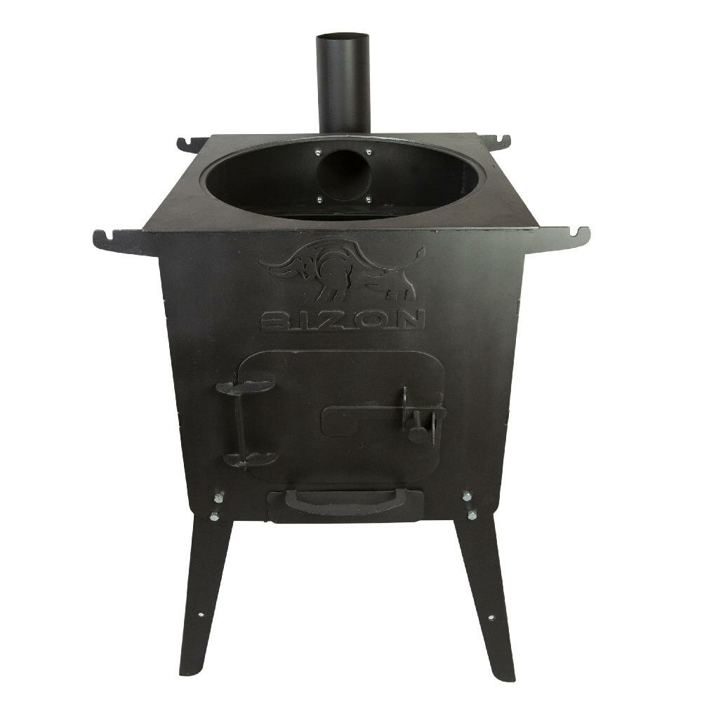 Печь варочно-отопительная "Бизон", 36 см (без полок и колец)