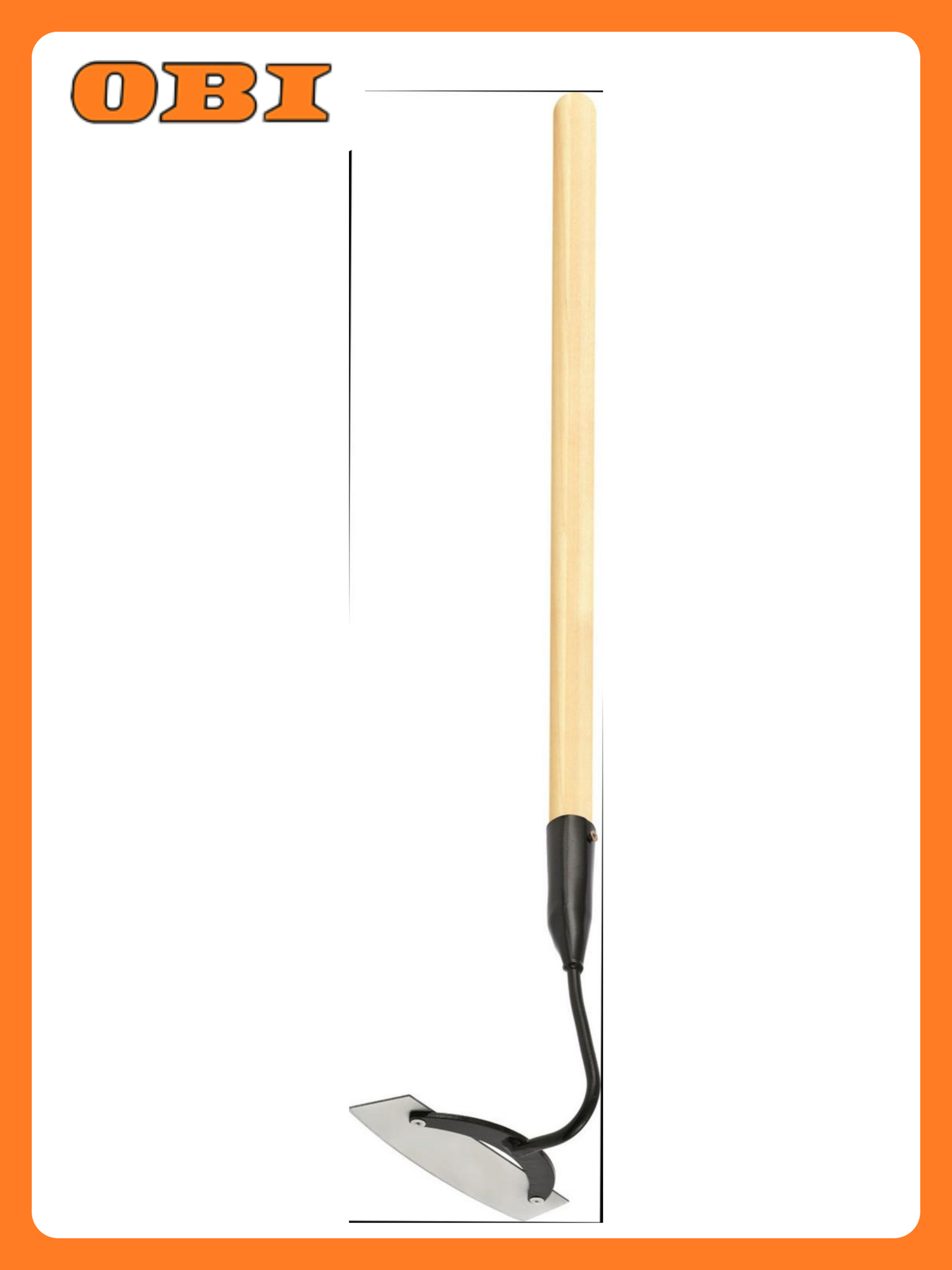 Мотыга Сибртех, трапециевидная, с черенком, деревянная, 170мм