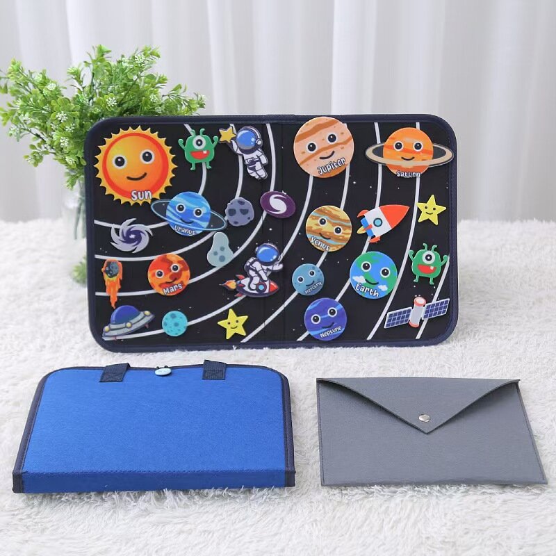 Портативный фетровый развивающий набор для детей: доска для рассказов, доска для переодевания, бизиборд Монтессори