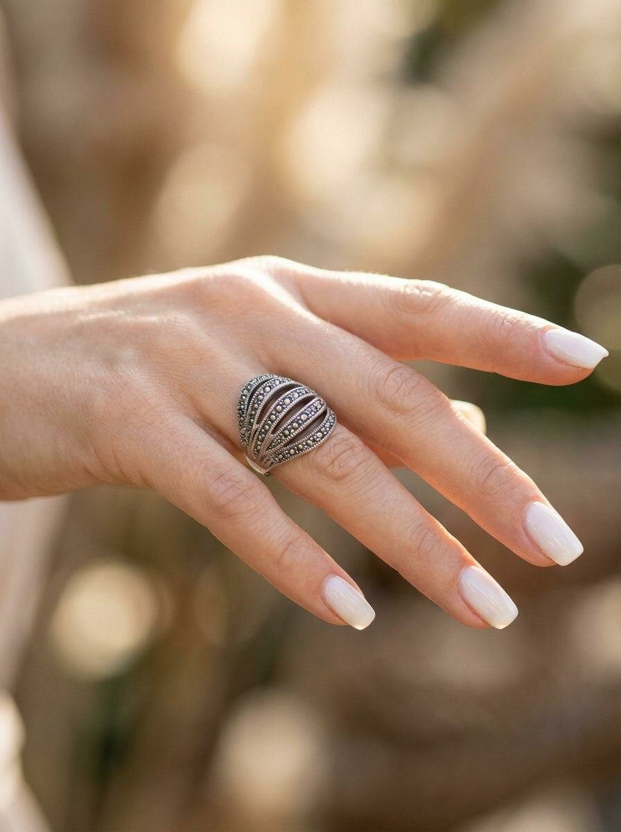 Кольцо на фалангу, серебро, 925 проба