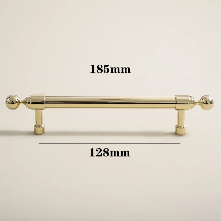 Мебель из чистой латуни, американская латунная ручка для шкафа, ручка для роскошной двери шкафа, Золотая длинная зеркальная ручка в стиле ретро