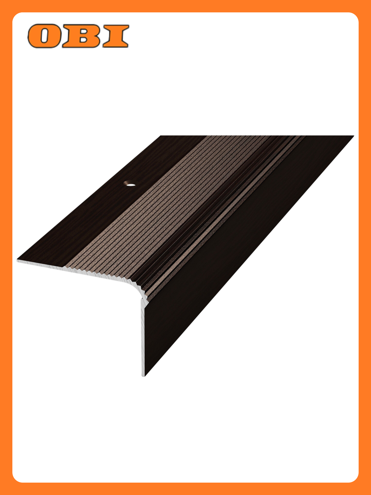 Уголок лука ПУ 02, алюминий, дуб венге, Г-образный, 900x54 мм