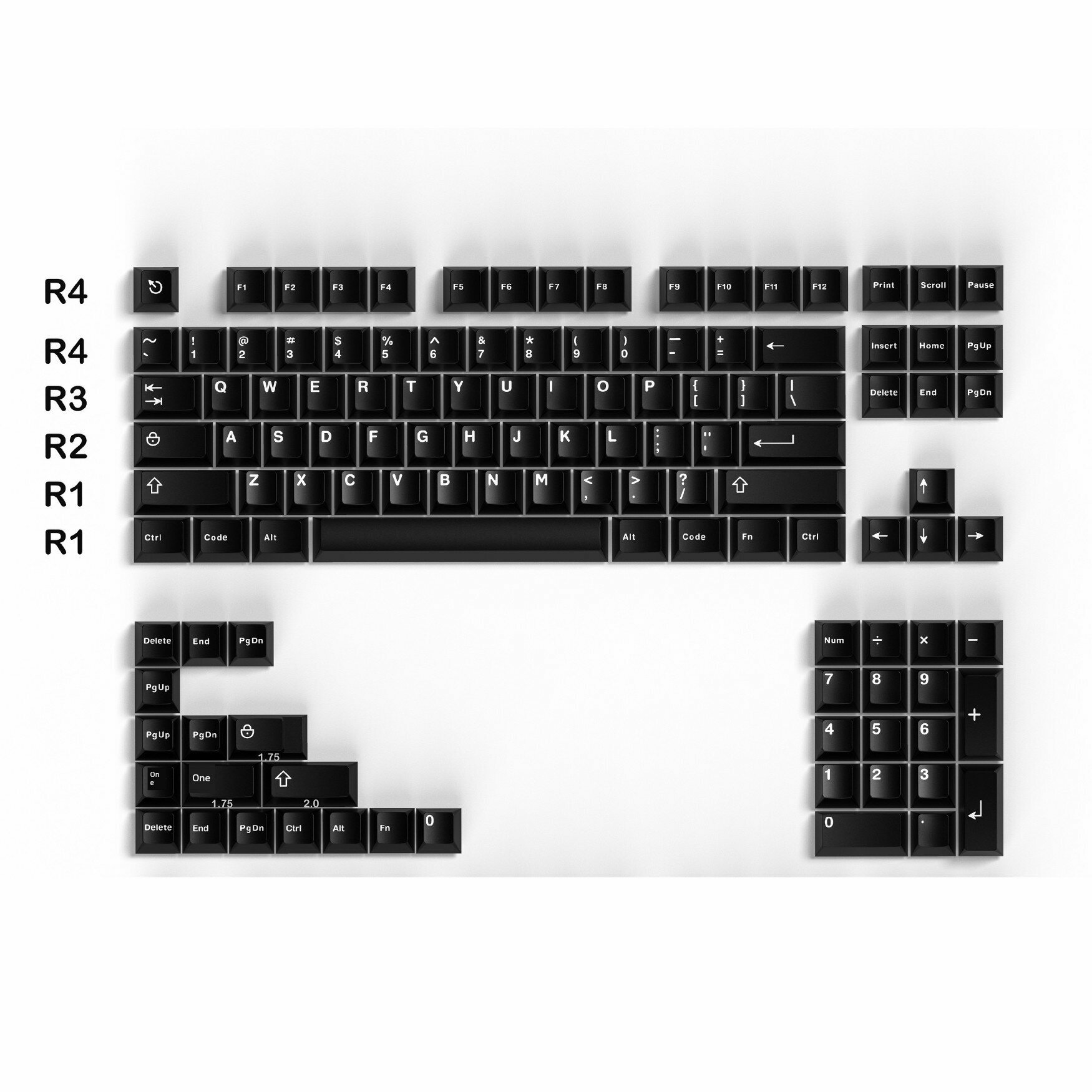 Комплект высококачественных кейкапов Aifei Icon Cherry, оригинальные, крупные, из ABS-пластика, двухцветное литье,