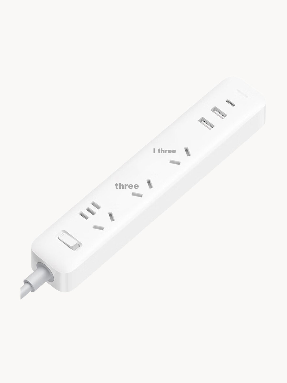Xiaomi (MI) Mijia Power Strip 20W Fast Charging Version (2A1C), USB Socket/power Strip/extension Cord, Master Switch, 1.8 Meters Long, White