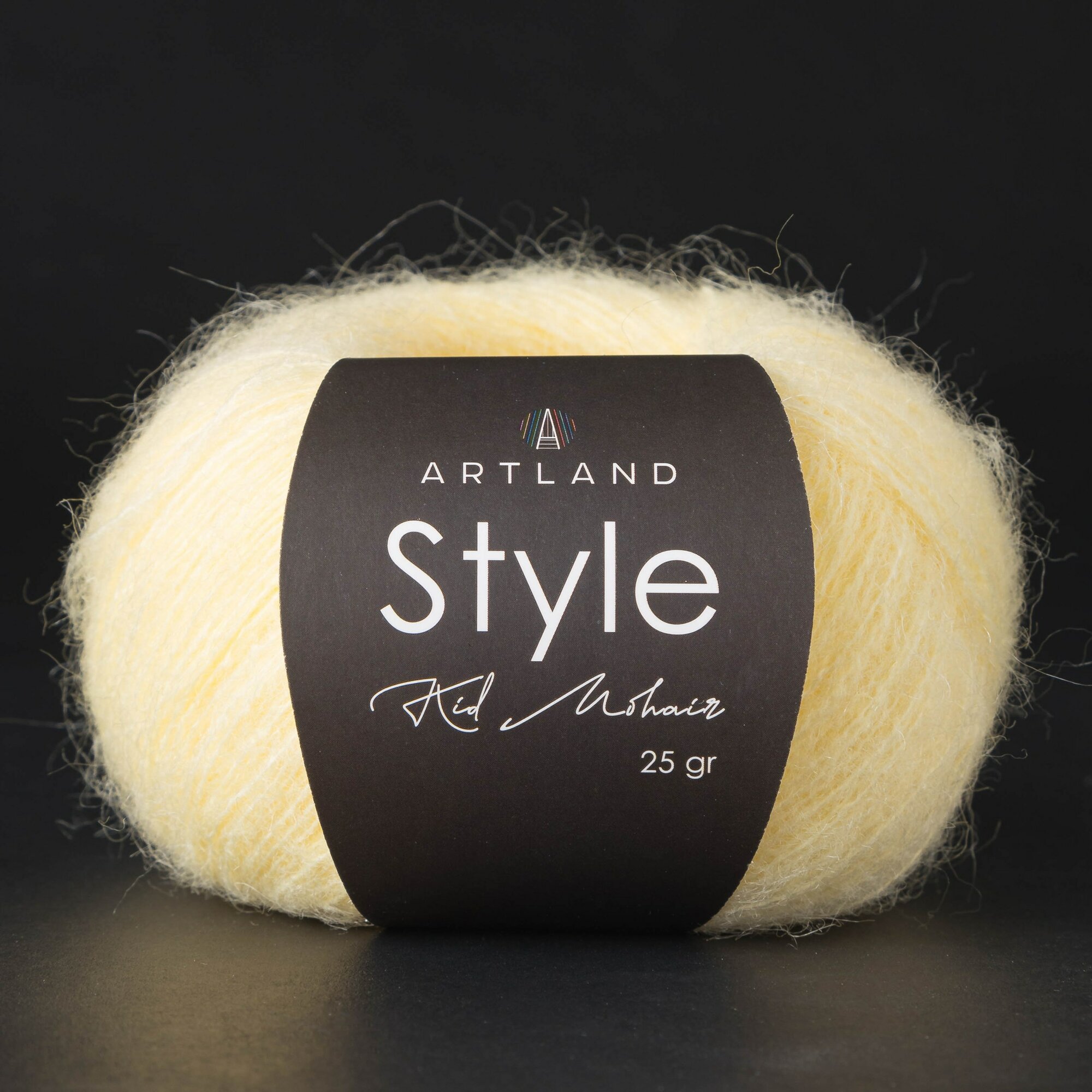 Пряжа для вязания Artland Style Kid Mohair, 1 моток (325 м, 25 гр). Цвет 35 светло-желтый