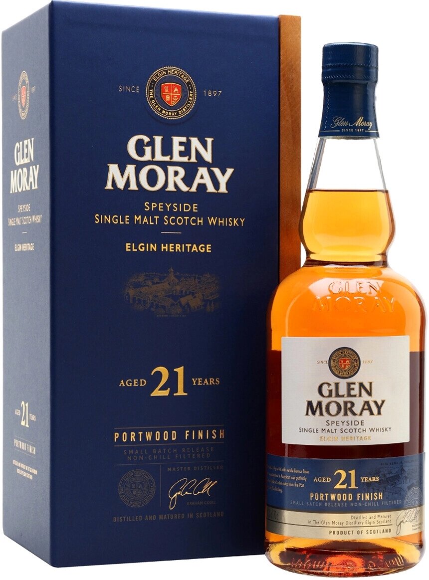 Виски "Glen Moray" Elgin Heritage Portwood Finish Aged 21 Years, gift box, 0.7 л