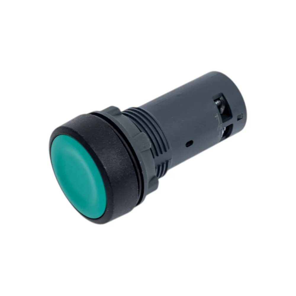 Кнопка Systeme Electric SB7 моноблочная, 22мм, зеленая, с возвратом, пластик, 2НО, IP65 SB7NA33