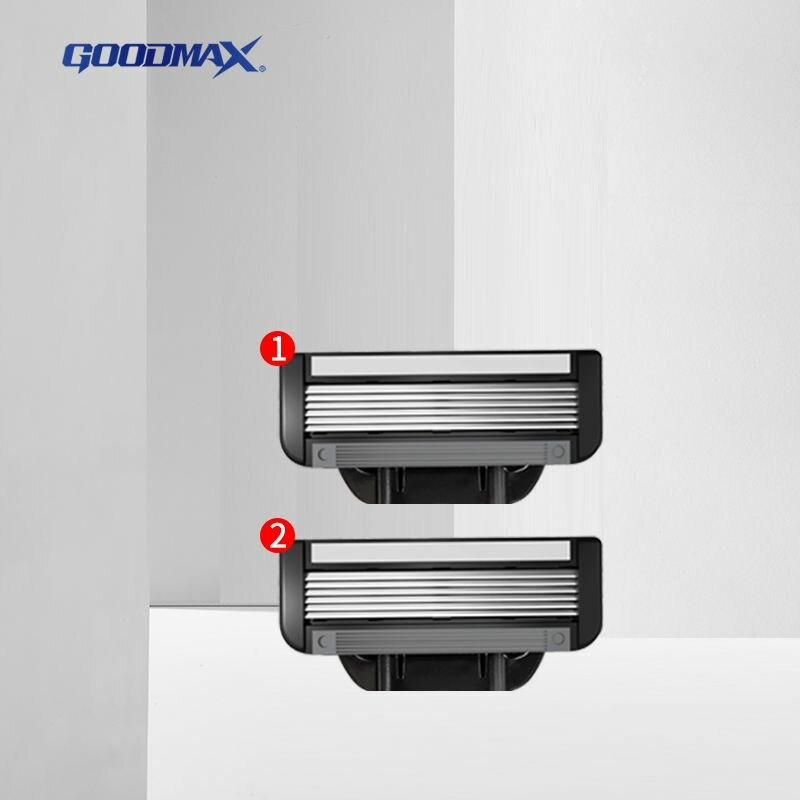 Ручная бритва GOODMAX, шестислойная бритва для бороды для студентов, общежития, офиса и домашнего использования с нескользящей ручкой