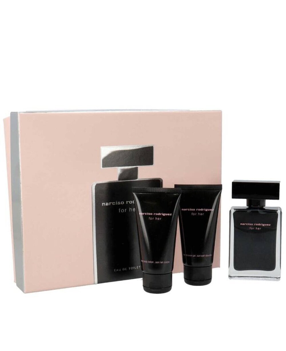 Подарочный набор женский Narciso Rodriguez for Her, Туалетная вода 50 мл, Лосьон для тела 50 мл, Гель для душа 50 мл