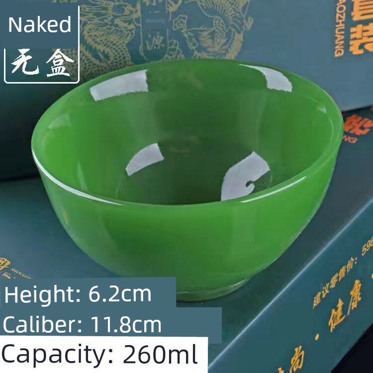 Глазурованная нефритовая чаша, семейная обеденная чаша, китайская посуда, элитная чаша, бытовая обеденная нефритовая