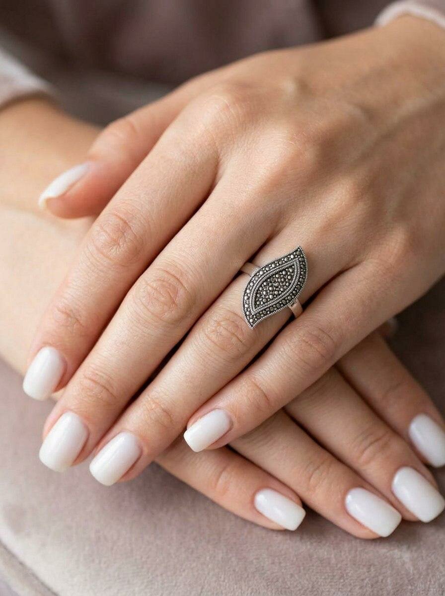 Кольцо, серебро, 925 проба