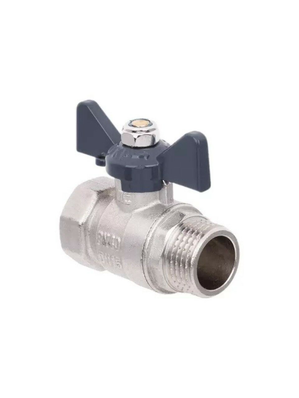 Кран для воды, 3/4", г-ш, латунь, ручка-бабочка, AquaLink