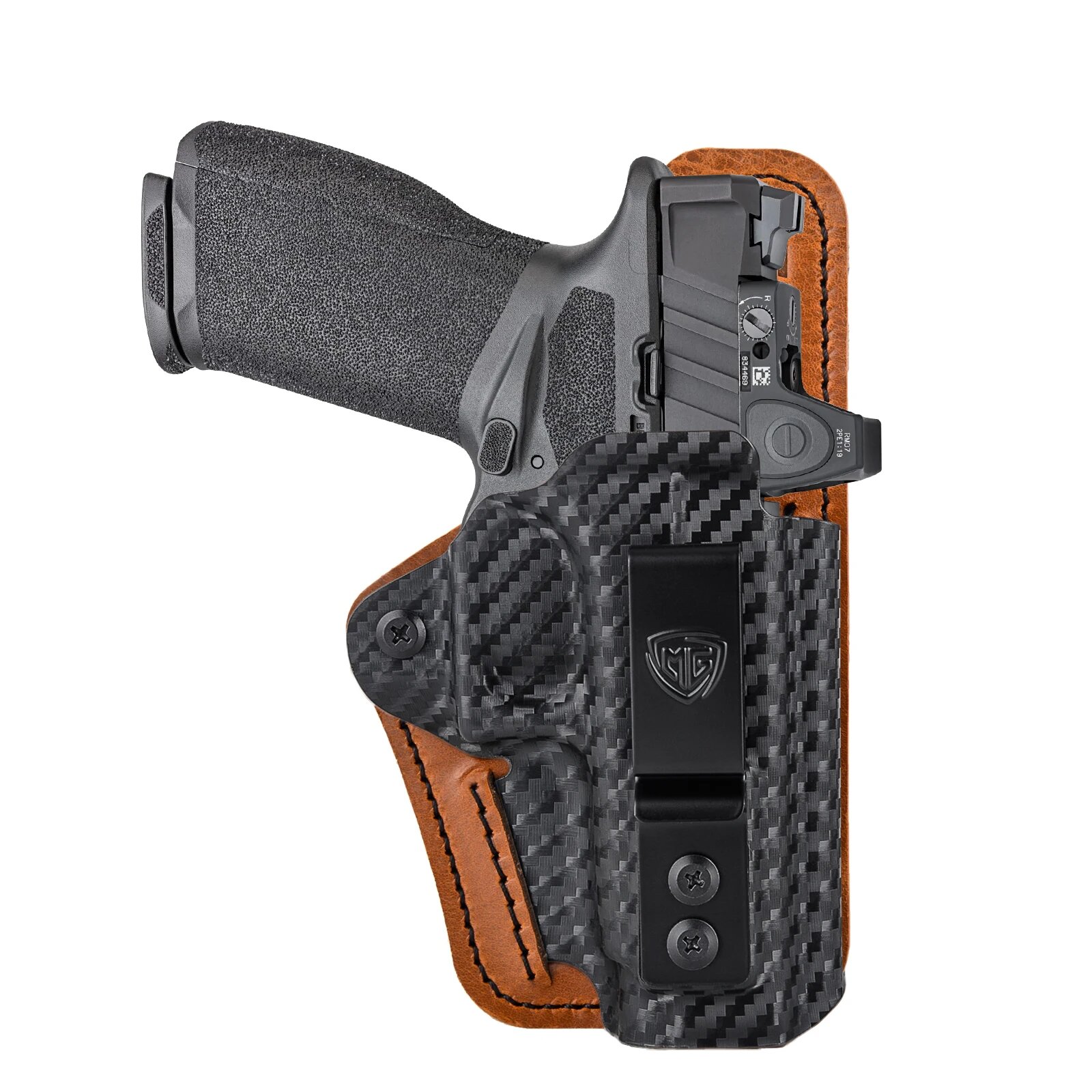 Кобура Echelon с комфортной подушечкой IWB Kydex Кожаная гибридная кобура для 9 мм Springfield Armory Echelon 4.0C внутри скрытого ношения