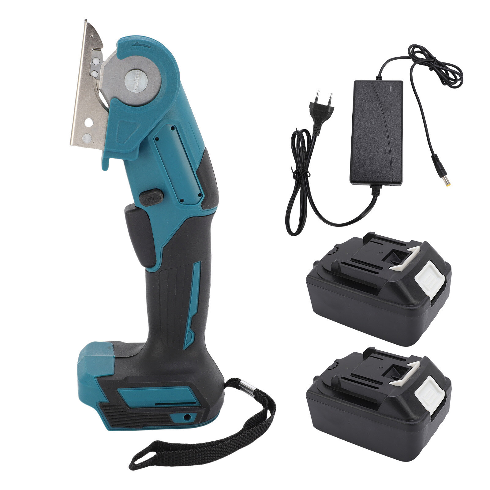 Беспроводные электрические ножницы, многофункциональные, с аккумулятором, для резки картона, ковров, кожи и ткани, вилка европейского стандарта.