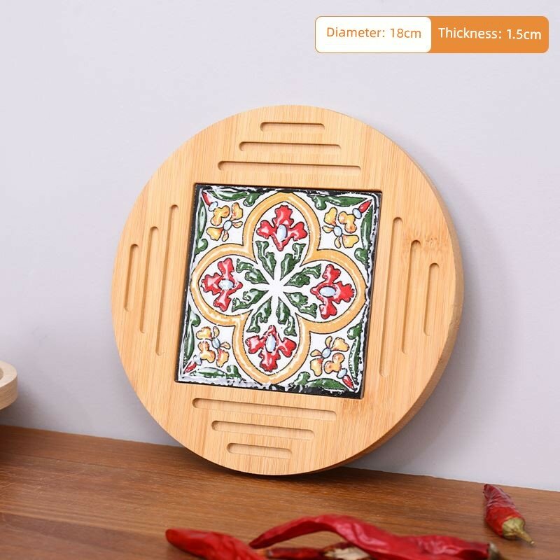 Термоизоляционный коврик для обеденного стола из бамбука, деревянный коврик для стола, коврик из цельного бамбука для