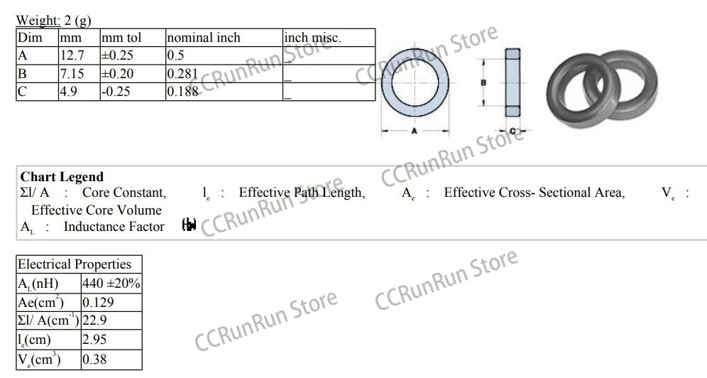 Ферритовые кольца FT50-43, 10pcs — фото 1