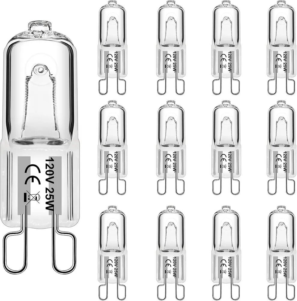Лампочка, Цоколь: G9, 25 Вт, 10 шт.