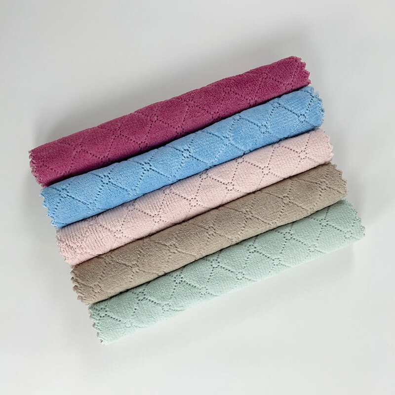 Салфетка для чистки из кораллового флиса Бытовая кухонная салфетка для мытья посуды впитывающая Двусторонняя салфетка