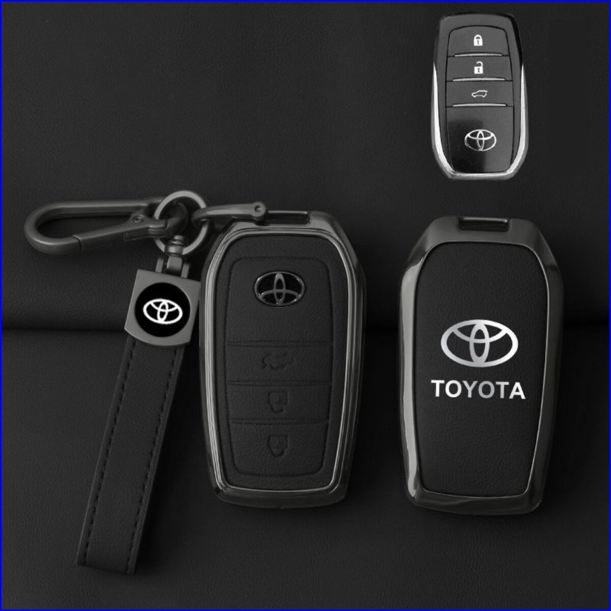 Чехол для автомобильного ключа из цинкового сплава для Тойота Toyota Sienna Rav4 Crown Hilux Fortuner Camry Land Cruiser Prado Venza, AEYG