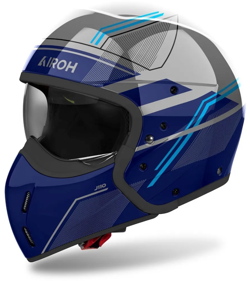 Шлем Airoh J110 SLIM Blue Glossy S (глянцевый)