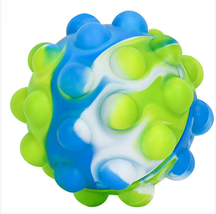 Мячик от стресса 3D силиконовый Among Us с пузырьками для нажатия, 6,5 см, 24 г, для детей и взрослых