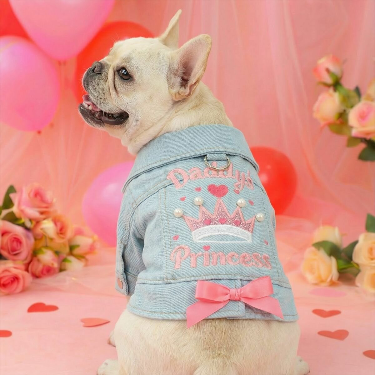 Джинсовая одежда для домашних кошек и собак cute little princess, бренд tide, L