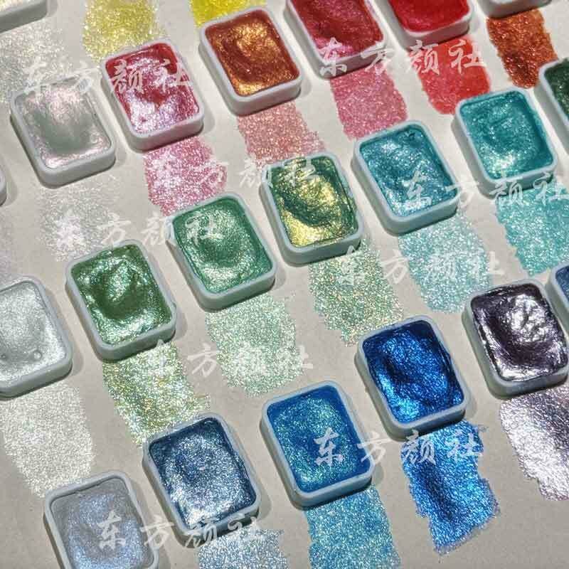 Мандала Цветные Жемчужные Акварельные Краски Твердые Акварельные Художественные Инструменты для Рисования Ногтей Глина для Окрашивания