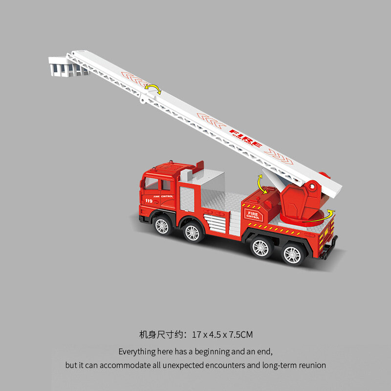 Детская игрушечная пожарная машина, инерционный пожарный автомобиль для мальчиков, автолестница, спасательный автомобиль для пожарных.