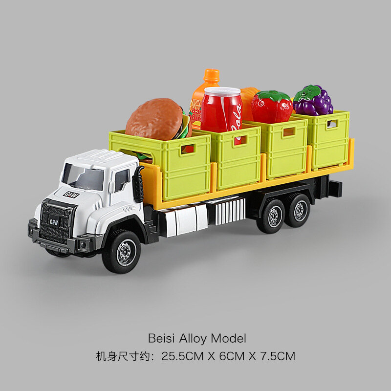 Очень большой алюминиевый грузовой прицеп для перевозки детей, игрушечный грузовик, модель автомобиля для мальчиков, контейнеровоз.