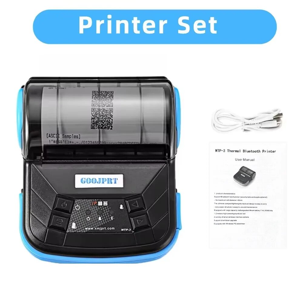 80 мм термопринтер портативный чековый билет беспроводной Bluetooth мобильный карманный принтер для купюр Android телефон ПК принтер
