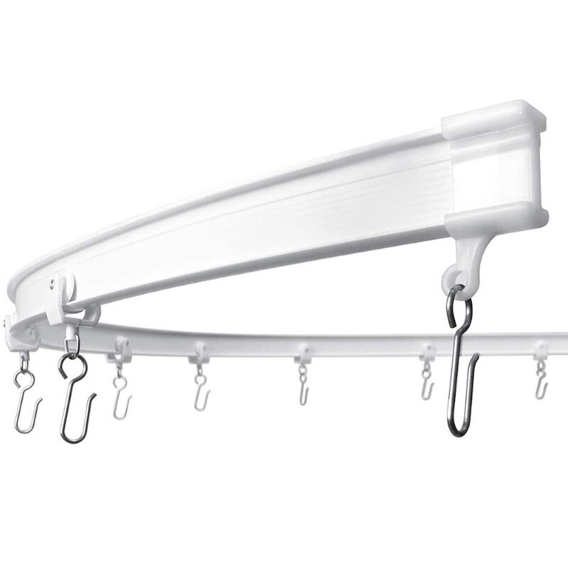 Карниз для штор, изогнутый карниз, балконный карниз, эркерный карниз, U-образный карниз, гибкий L-образный карниз, утолщенный карниз для больничных штор, легко устанавливаемый оконный карниз