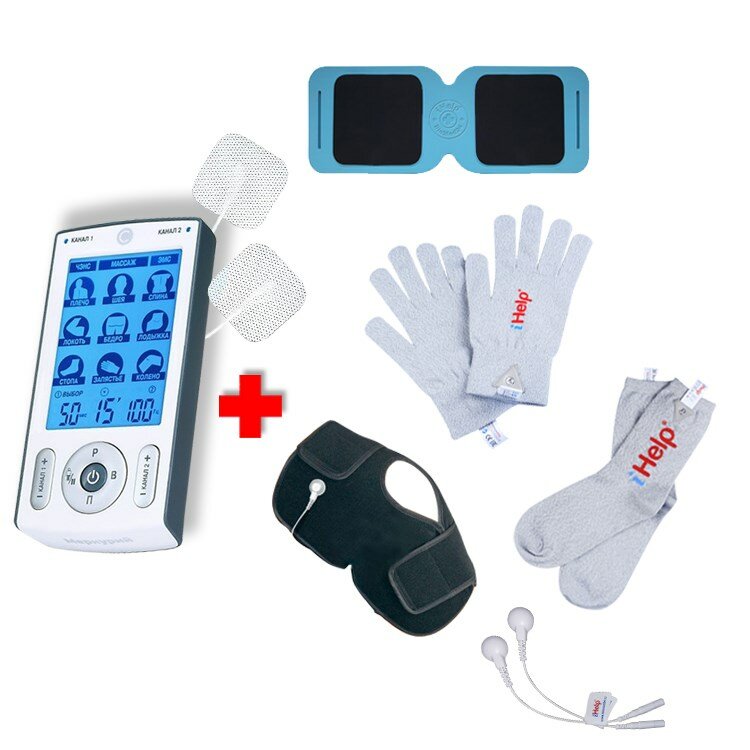 Комплект анмс Меркурий с электродами физиотерапии для лечения Суставов (артриты, артрозы, подагра, колени, спина и пр.)