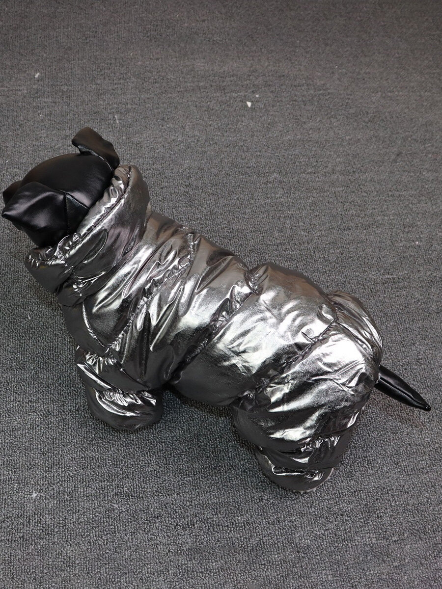 Пуховое четырехногое пальто для маленьких собак (бишон, померанский) теплая одежда на холодный сезон