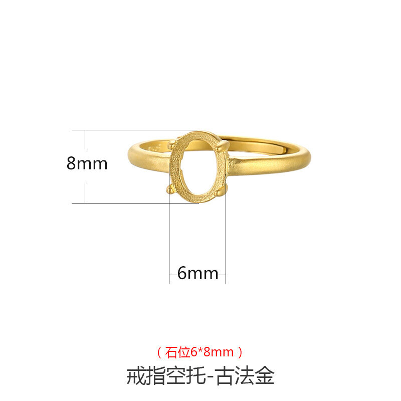 Горячая распродажа SG: кольцо из 925 стерлингового серебра, простая овальная оправа для DIY ювелирных изделий, оправа для янтарного кольца, оправа для нефрита и бирюзы, серебряная оправа для бриллианта