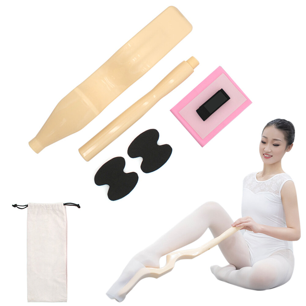 Ноги Расширители с Резистентной Лентой Пенопластовые Патчи Сумка Для Танцоров Балета и Гимнастов Инструменты для Формирования Стопы, Материал: ABS, Цвет: Розовый / Бежевый (по желанию), Размер ноги: 31-39, Пакет: 1 Шт Нога Расширитель, 2 Шт Пенопластовый