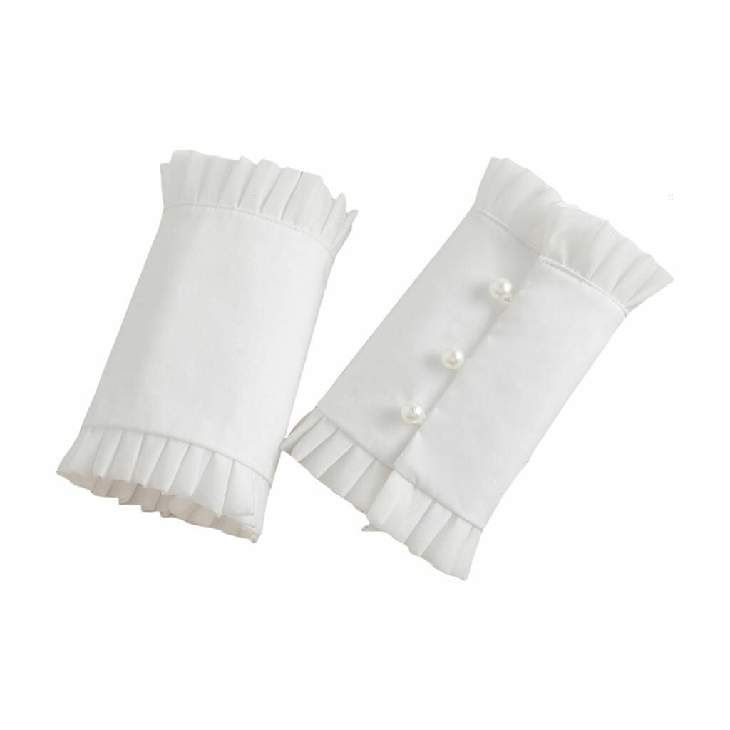 Женские ложные манжеты с кружевом и жемчугом, - Жемчужная пряжка