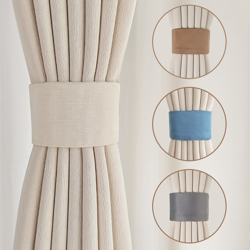 Шторы с ремешками, пара современных минималистских проколов, липучка, занавеска, кружевная ткань, застежка, аксессуары