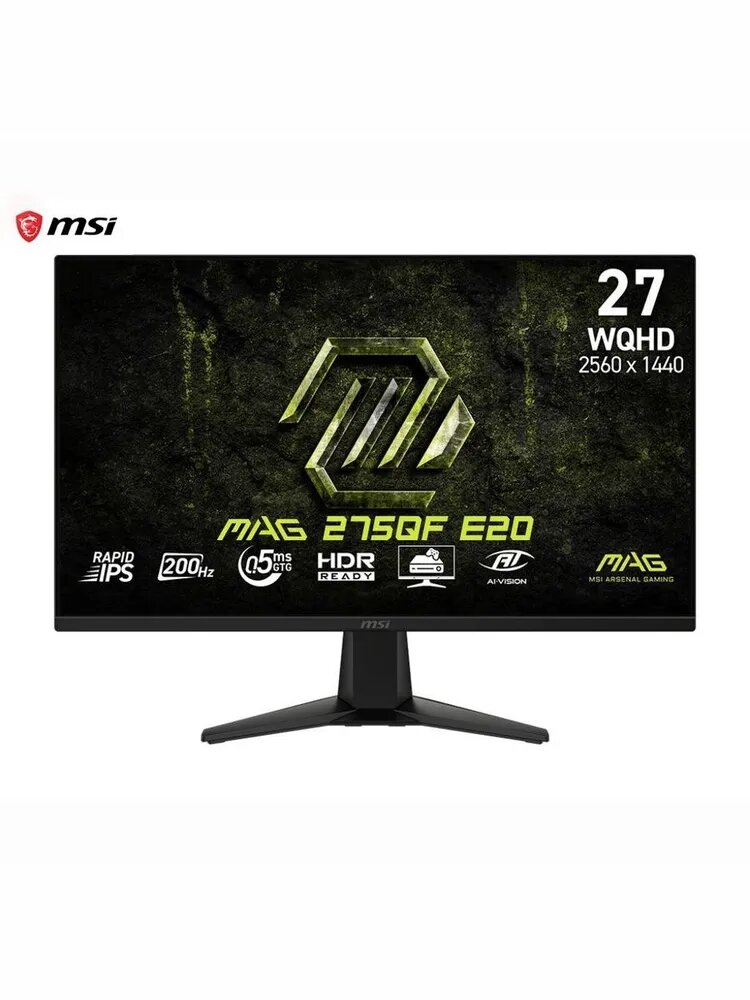 27" Монитор MSI MAG 275QF E20 2K 200Hz 0.5ms IPS Монитор , черный